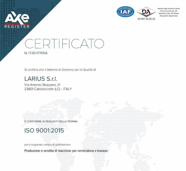 Certifications | Larius